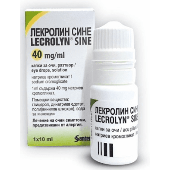 Лекролин Сине капки за очи при алергия 40мг/мл 10мл | benu.bg